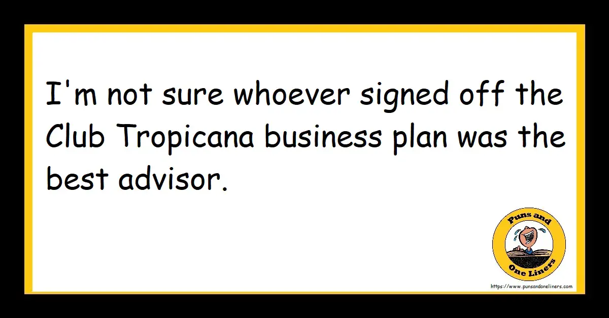 Plan Jokes - Puns And One Liners